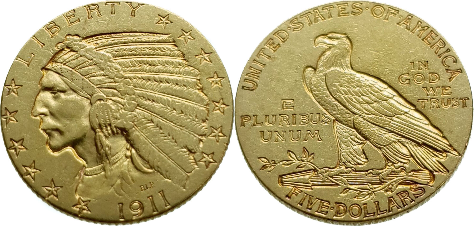 USA 5 Dollars 1911 Indian Head - Gold Very Fine+ | MA-Shops