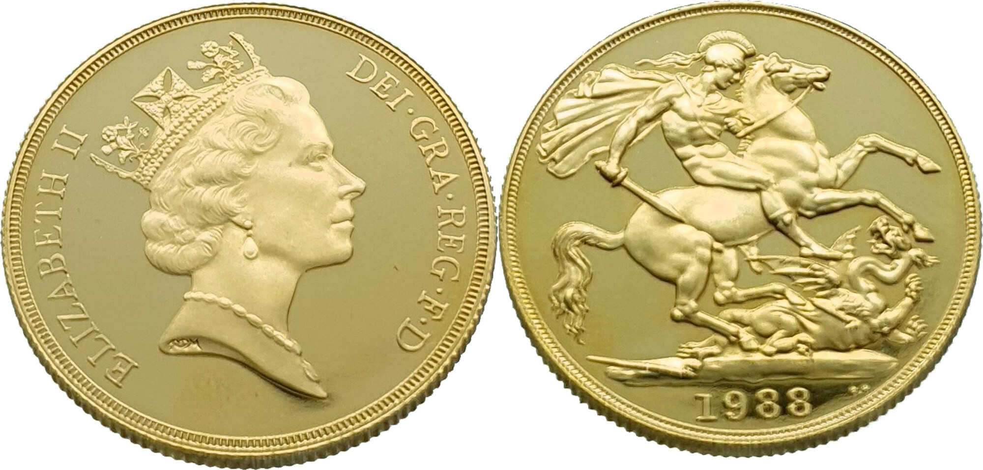 United Kingdom 2 Pounds 1988 Elizabeth II - Gold Proof | MA-Shops