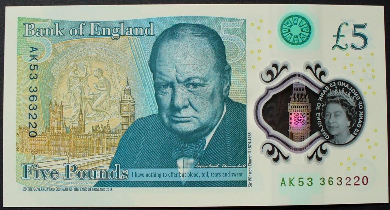 Großbritannien 5 Pounds 2015 P.394 a / Churchill UNC | MA-Shops