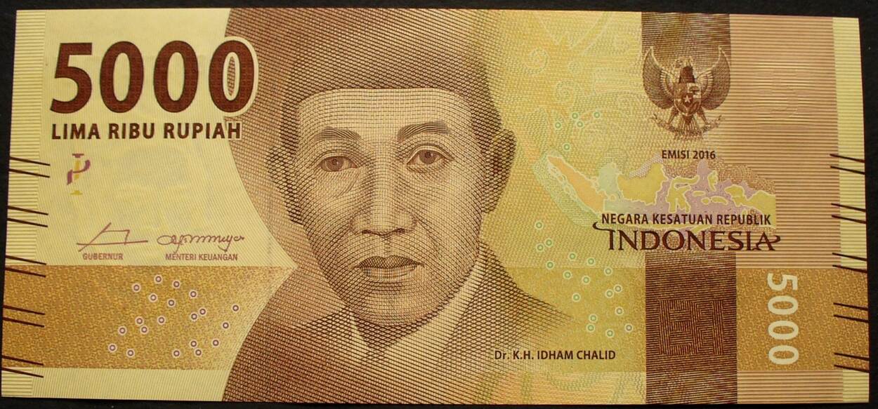 Indonesien 5.000 Rupiah 2016 P. 156 UNC | MA-Shops