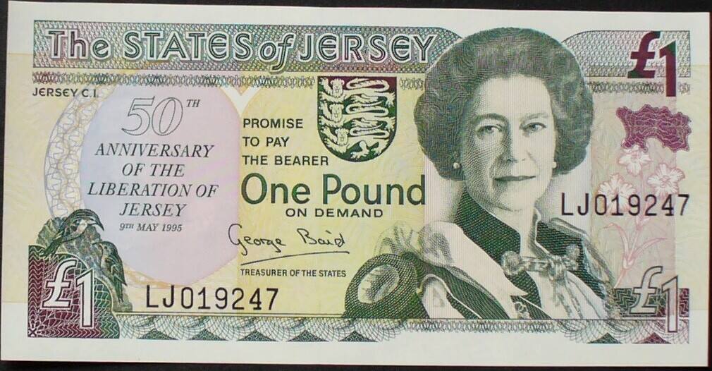 Jersey 1 Pound 9.5.1995 P. 25 UNC | MA-Shops