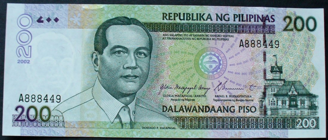 Philippinen 200 Piso 2002 P. 195 UNC | MA-Shops