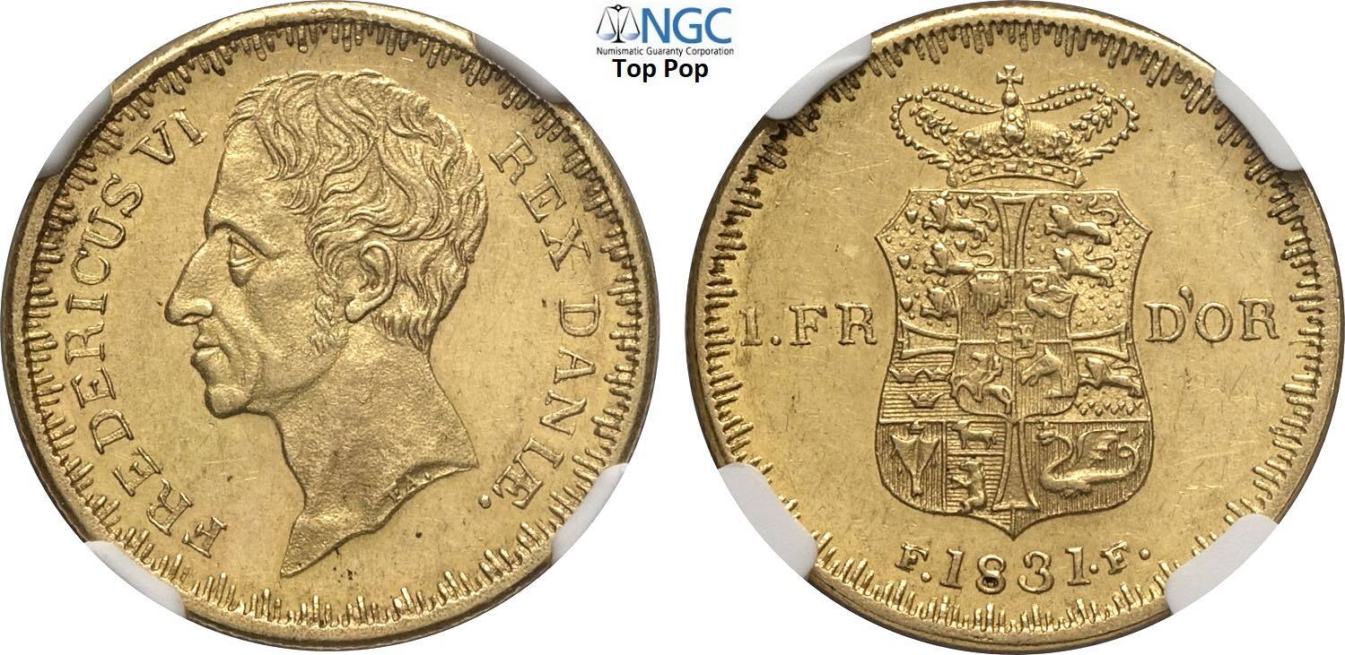 DENMARK 1FD'OR 1831 FA//FF NGC MS 61 | MA-Shops