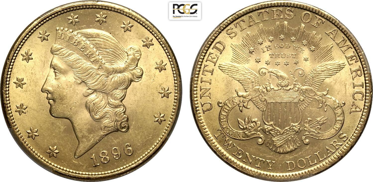 The United States of America 1896 $20 MS63 | MA-Shops