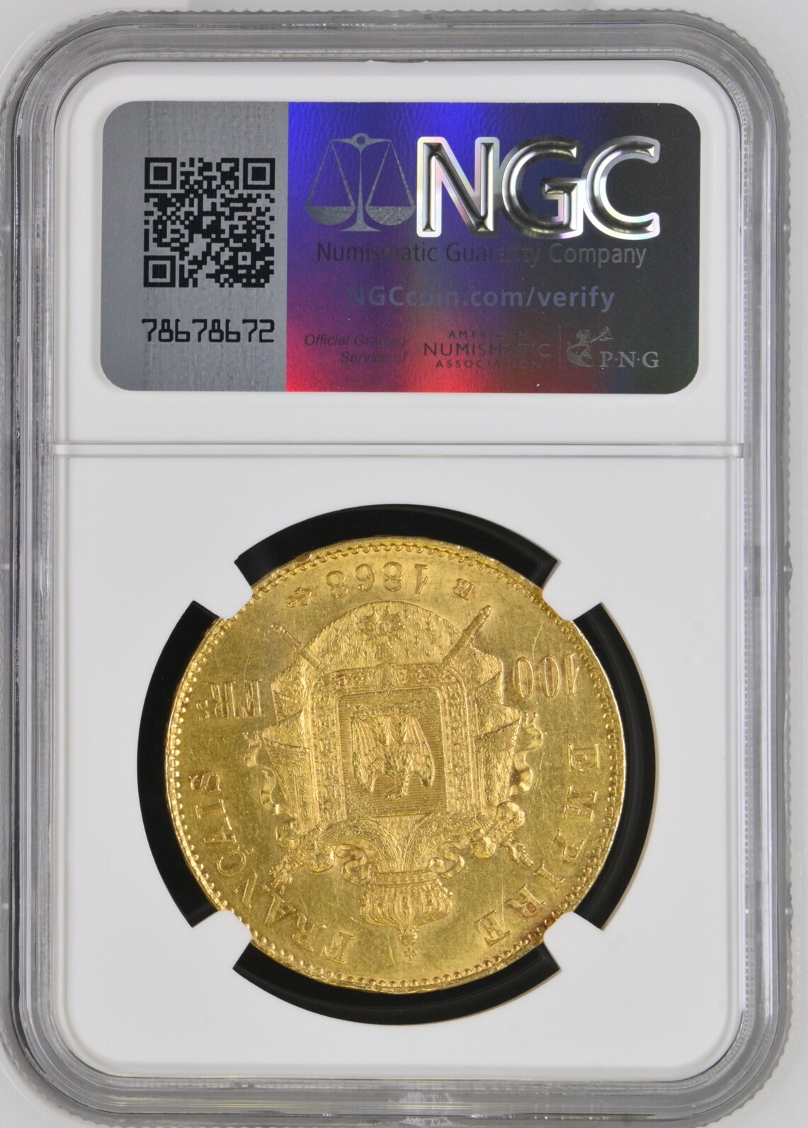 FRANCE G100F 1868BB NGC MS 61 | MA-Shops