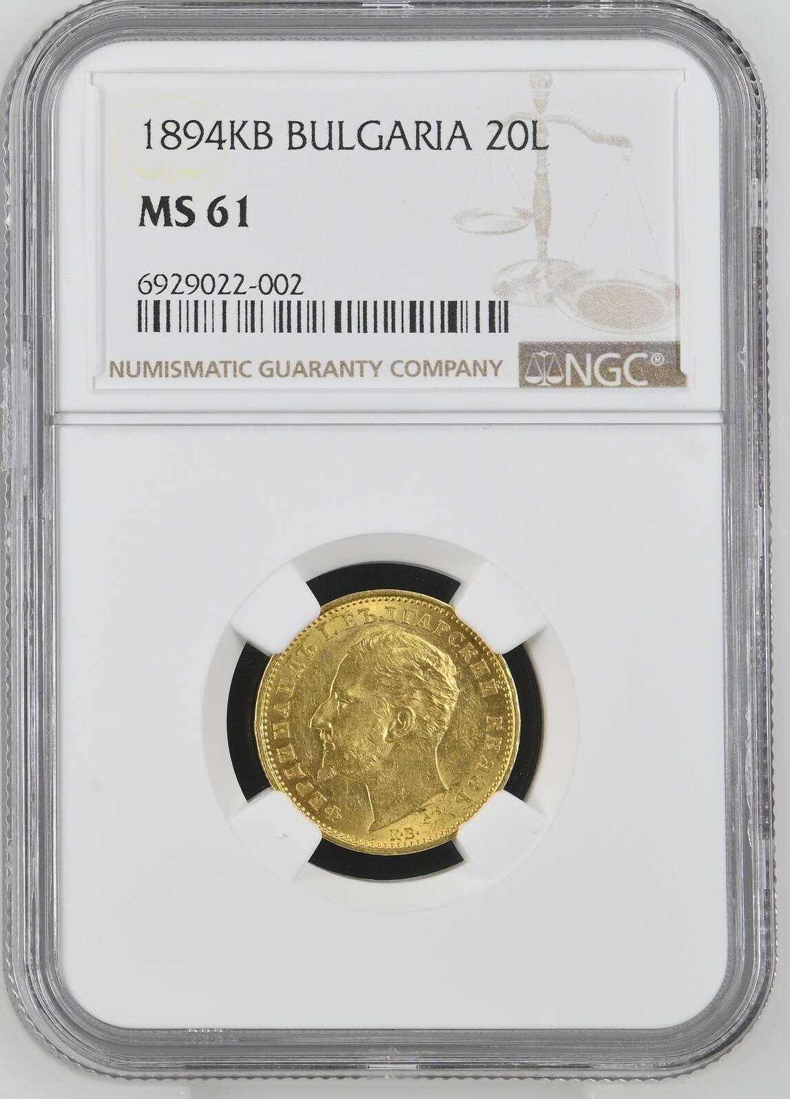 BULGARIA 20L 1894KB NGC MS 61 | MA-Shops