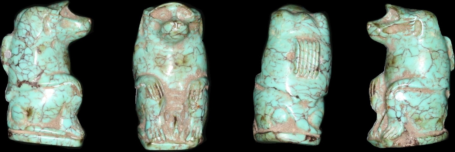 An Egyptian Turquoise Figure of a Baboon | MA-Shops