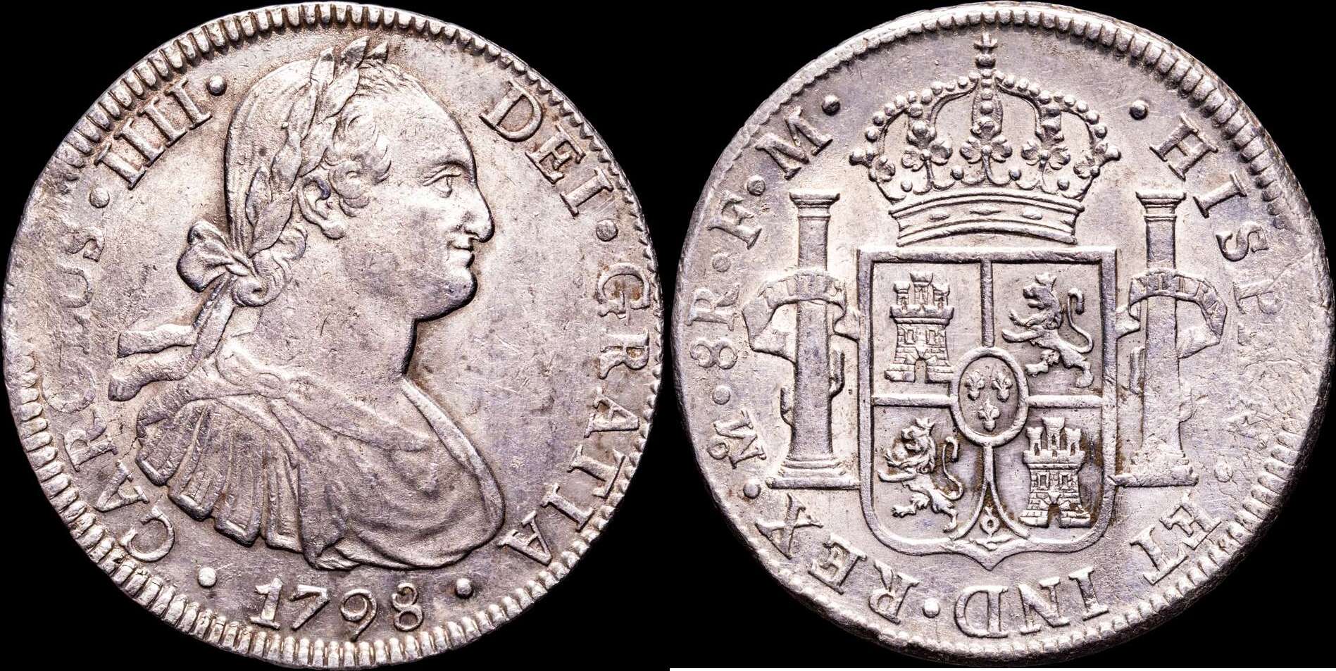 México 8 Reales 1798 1788-1808 Carlos IV MBC+ | MA-Shops