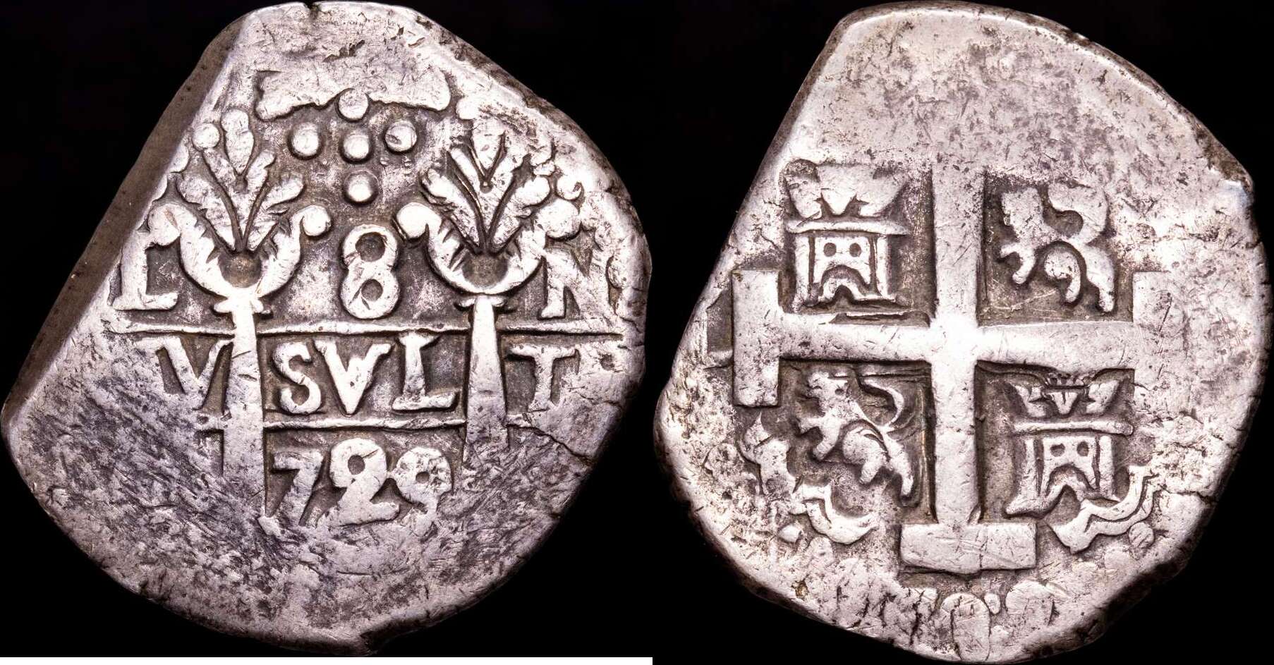 Lima 8 Reales 1729 1700-1746 Felipe V MBC | MA-Shops
