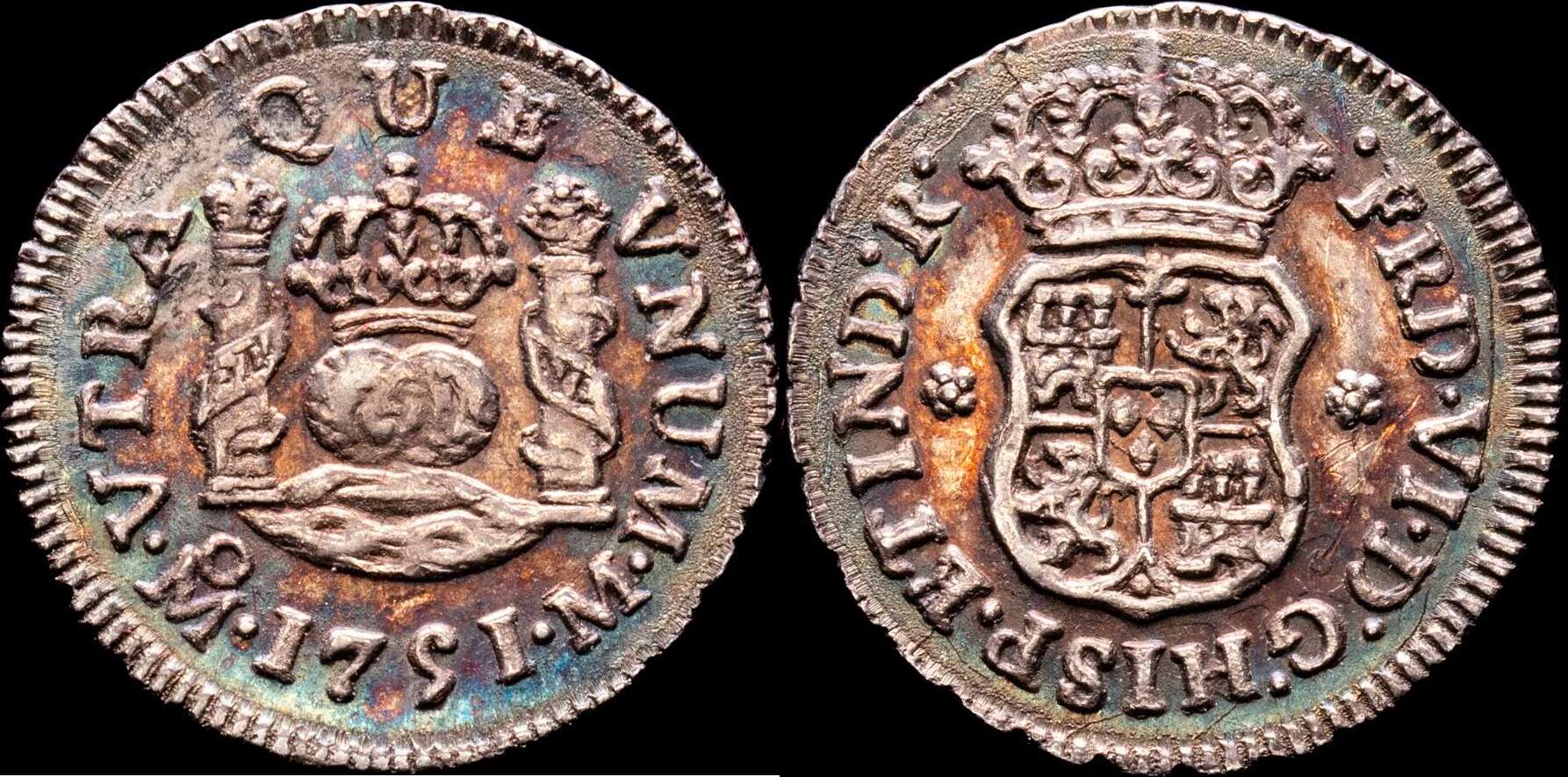 México 1/2 Real 1751 1746-1759 Fernando VI EBC | MA-Shops