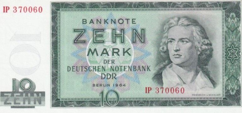 Deutschland,DDR, 10 Mark 1964 Ro. 355a, DDR-17a, Serie: IP, GEM UNC ...