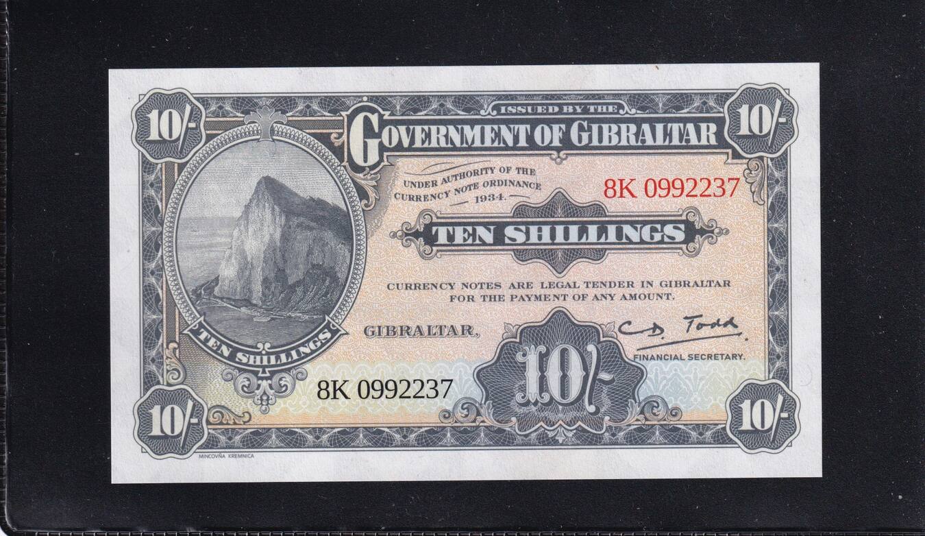 Gibraltar 10 Shillings (2018) GEM UNC, | MA-Shops