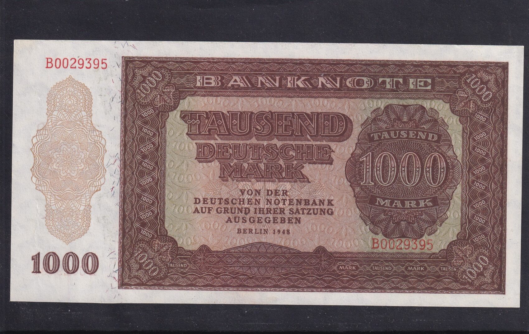 Deutschland, DDR, 1000 Mark 1948 Ro.347,SBZ-18, Serie:B, AU-55, | MA-Shops