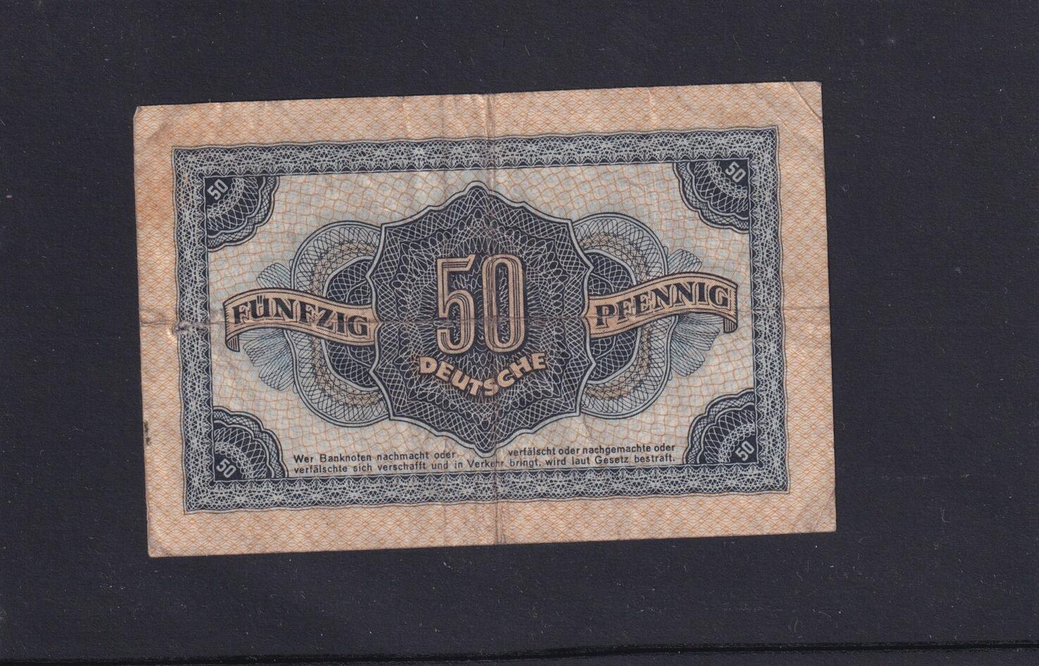 Deutschland, DDR, 50 Pfennig 1948 Ro.339d, DDR-1a, DDR Druck, KN ...