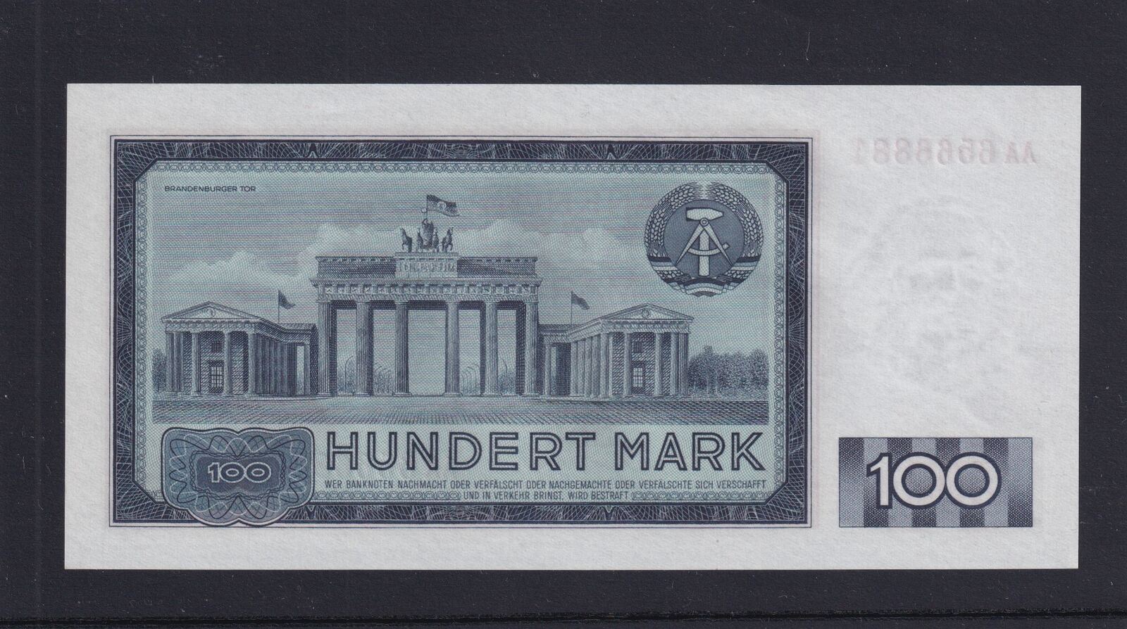 Deutschland, DDR, 100 Mark 1964 Ro.358a, DDR-20a, Serie: AA, GEM UNC ...