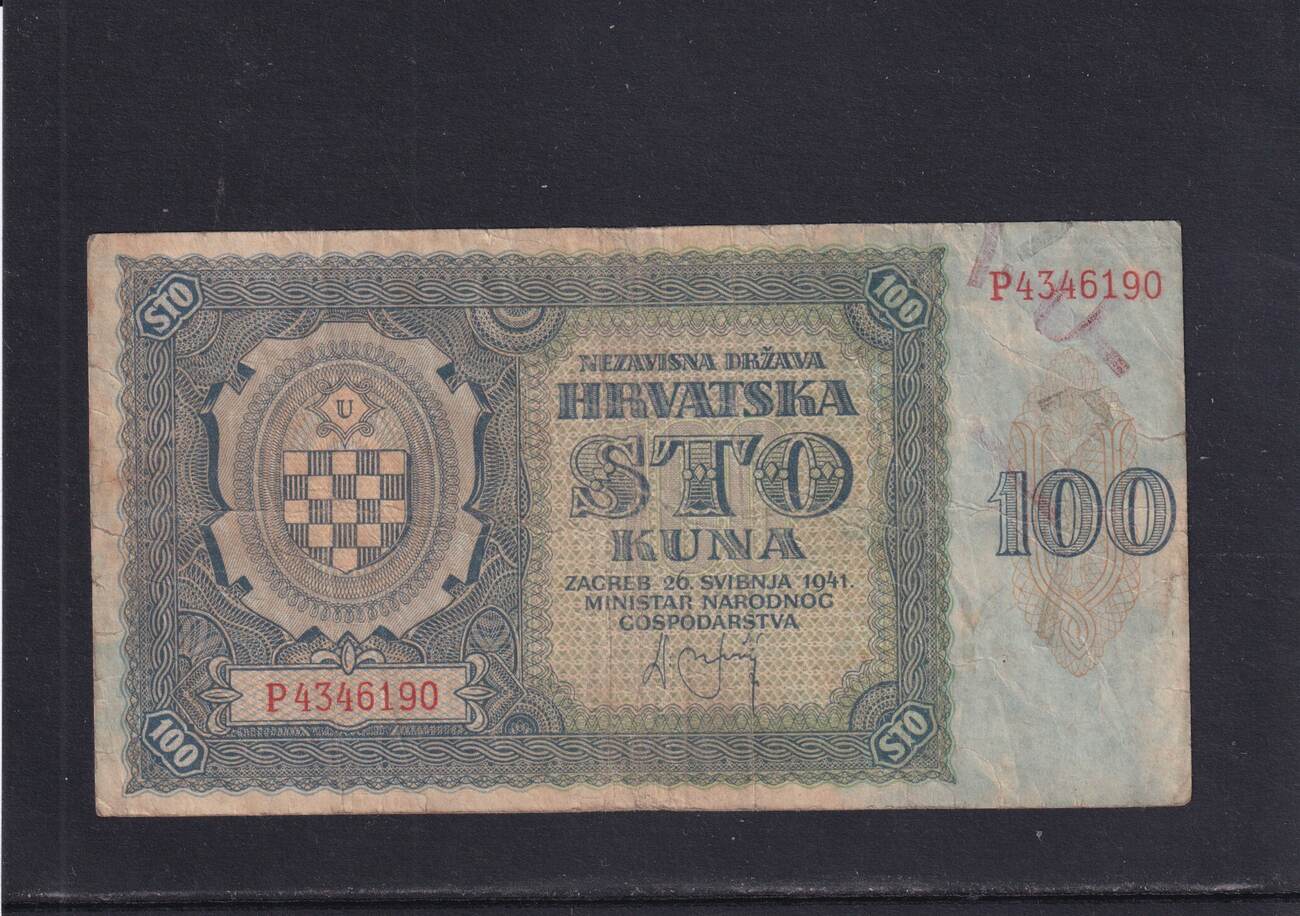 Kroatien 100 Kuna 1941 Serie: P, F IV+, | MA-Shops