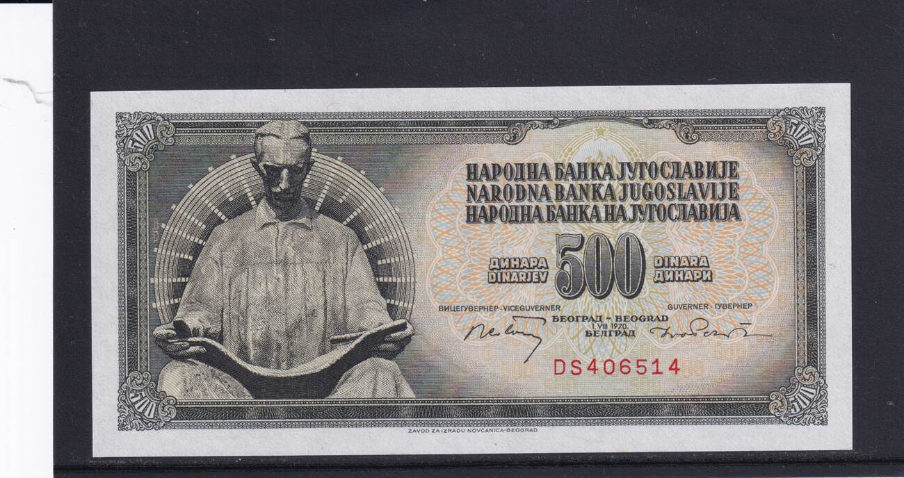 Jugoslawien 500 Dinara 1970 GEM UNC, | MA-Shops