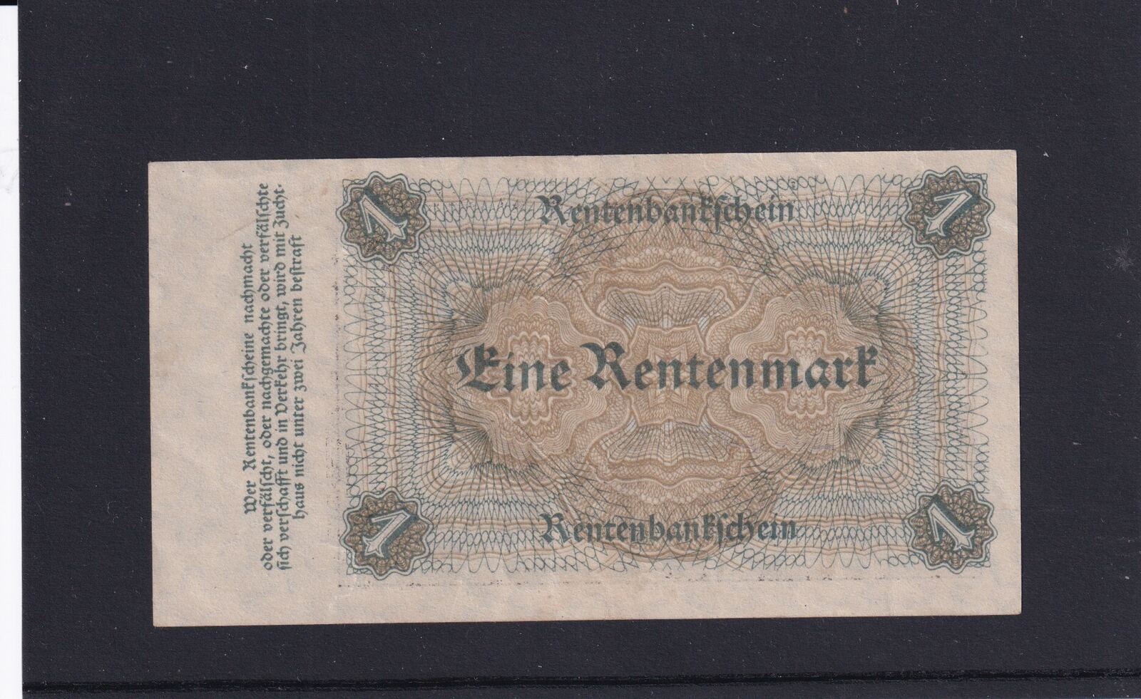 Weimarer Republik, Deutsche Rentenbank, 1 Rentenmark 1923 Ro.154a, DEU ...