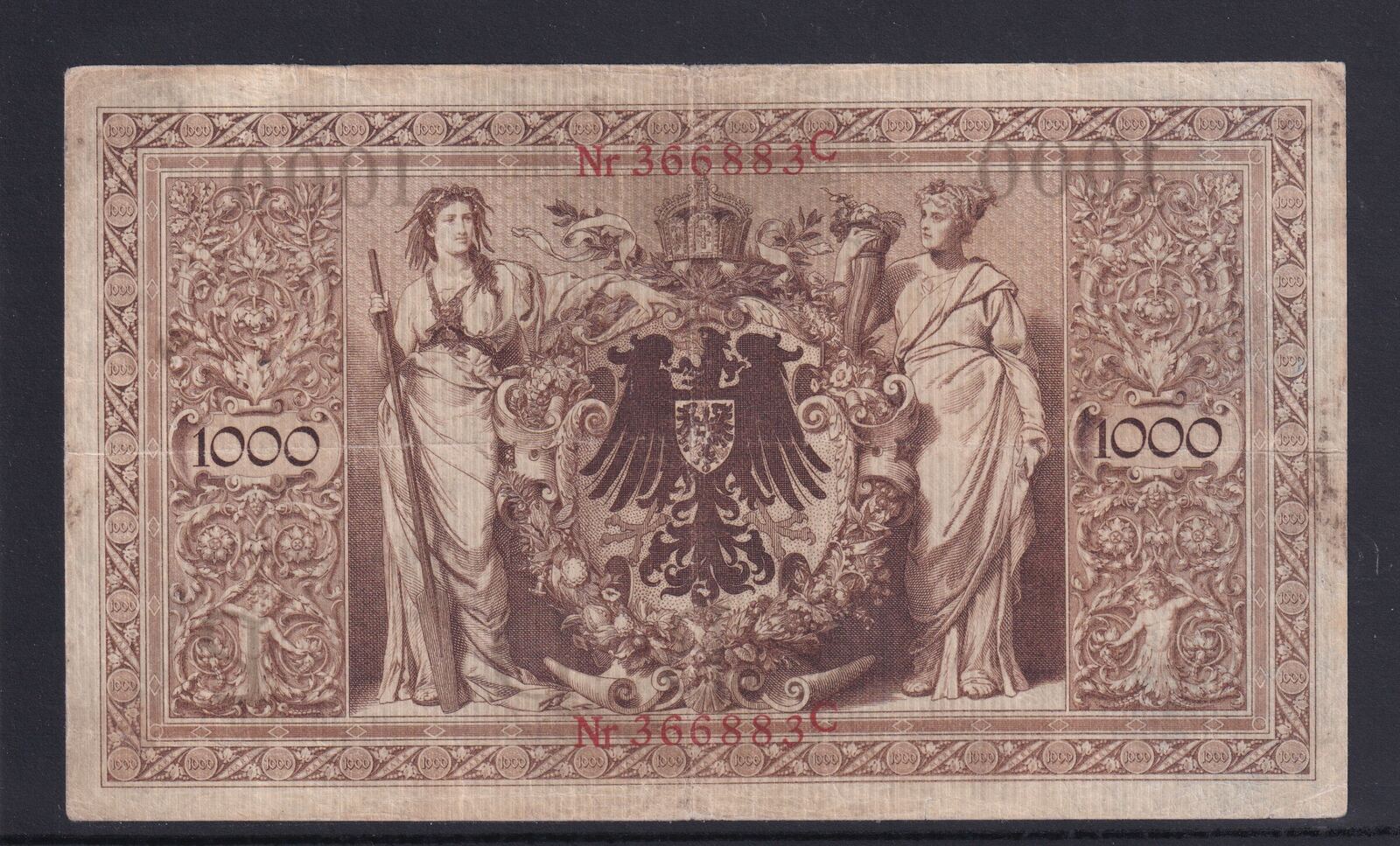 Kaiserreich, Reichsbanknote, 1000 Mark 1909 Ro.39, DEU-36, Serie: C ...