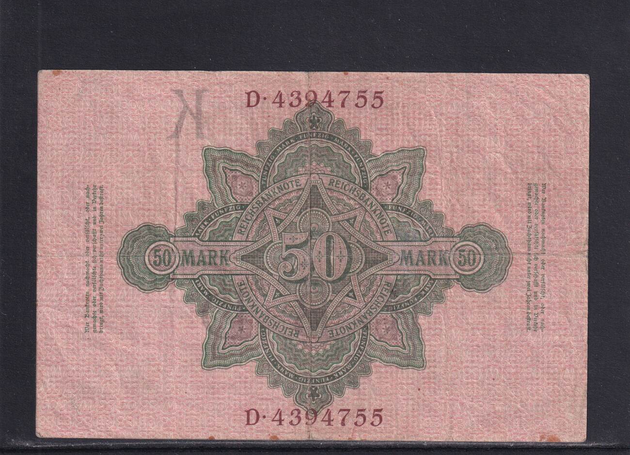 Kaiserreich, Reichsbanknote, 50 Mark 1910 Ro.42, DEU-38, Serie: D, Udr ...