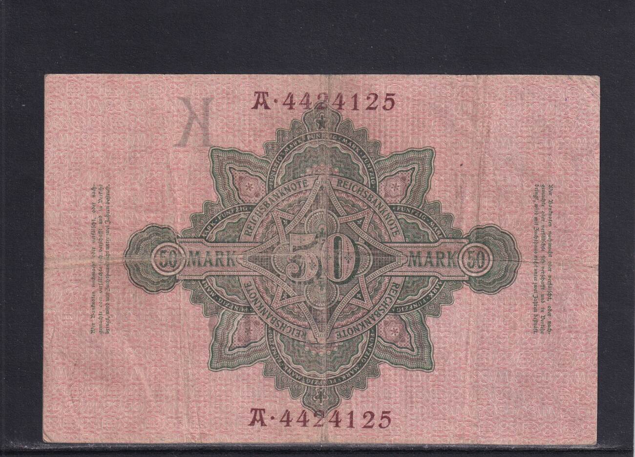 Kaiserreich, Reichsbanknote, 50 Mark 1910 Ro.42, DEU-38, Serie: A, Udr ...