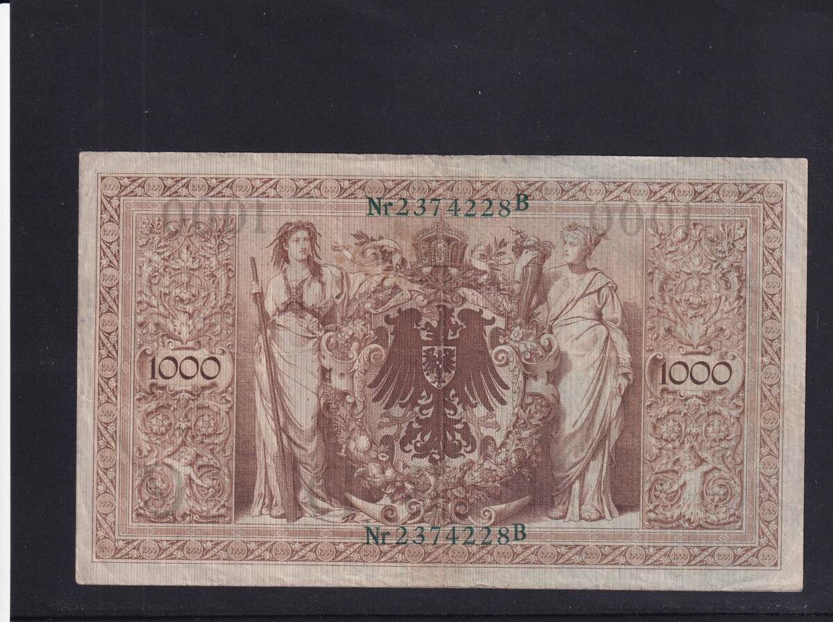 Kaiserreich, Reichsbanknote, 1000 Mark 1910 Ro.46b, DEU-69b, Siegel ...