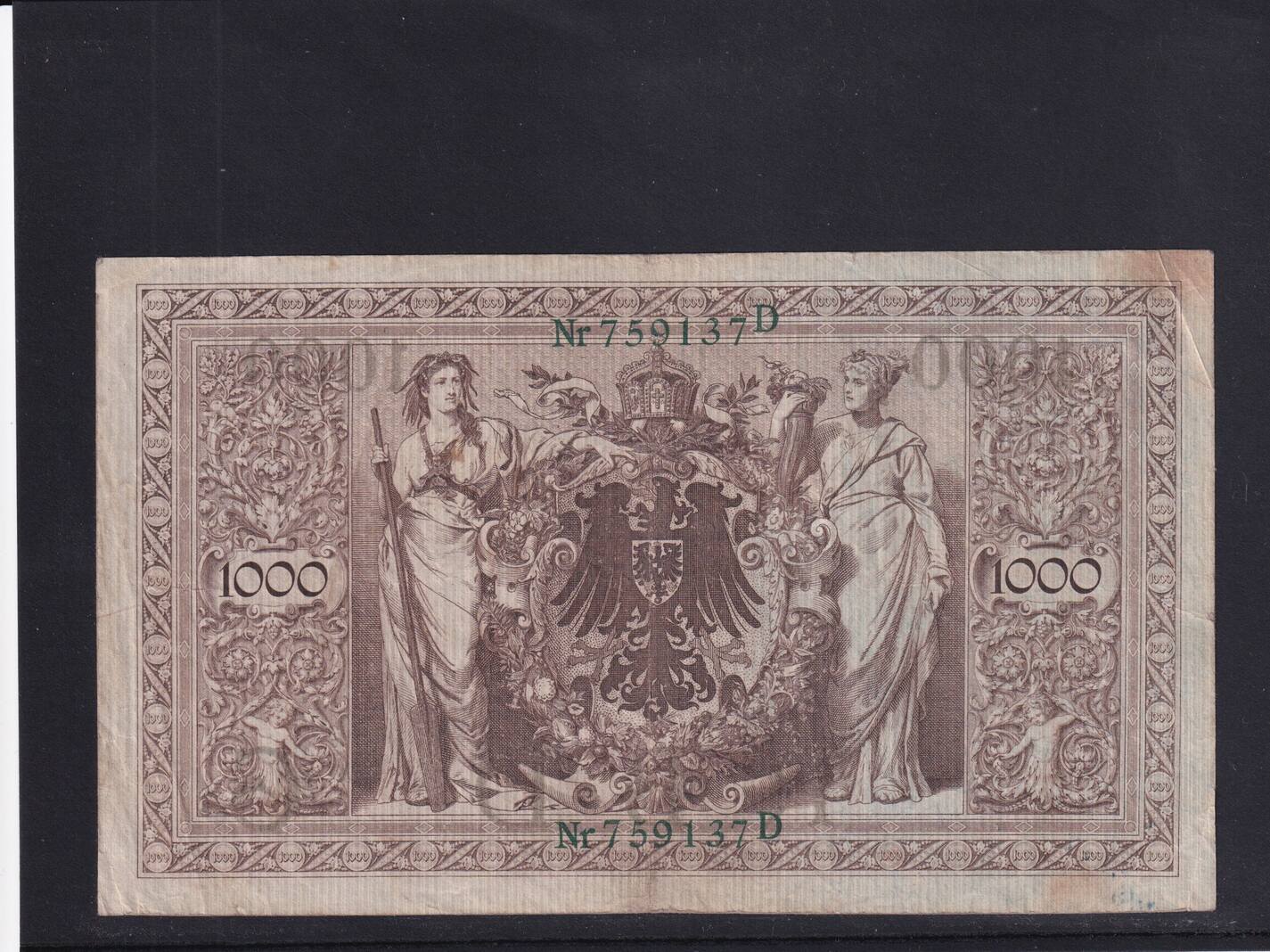 Kaiserreich, Reichsbanknote, 1000 Mark 1910 Ro.46a, DEU-69a, Siegel ...