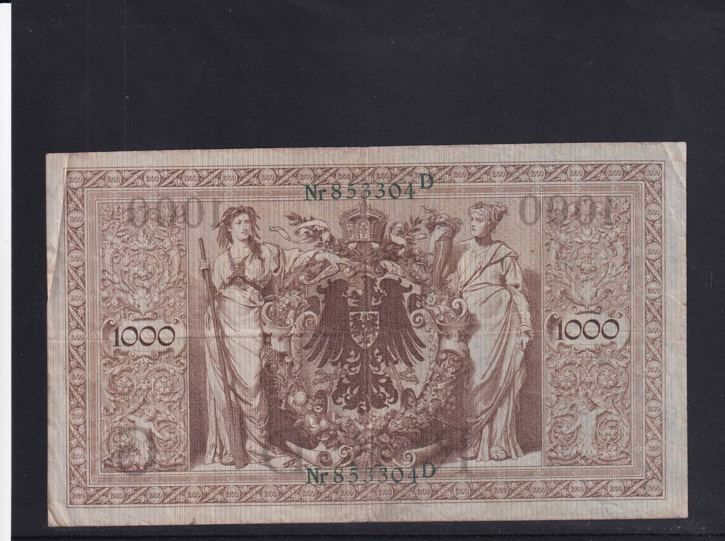 Kaiserreich, Reichsbanknote, 1000 Mark 1910 Ro.46a, DEU-69a, Siegel ...