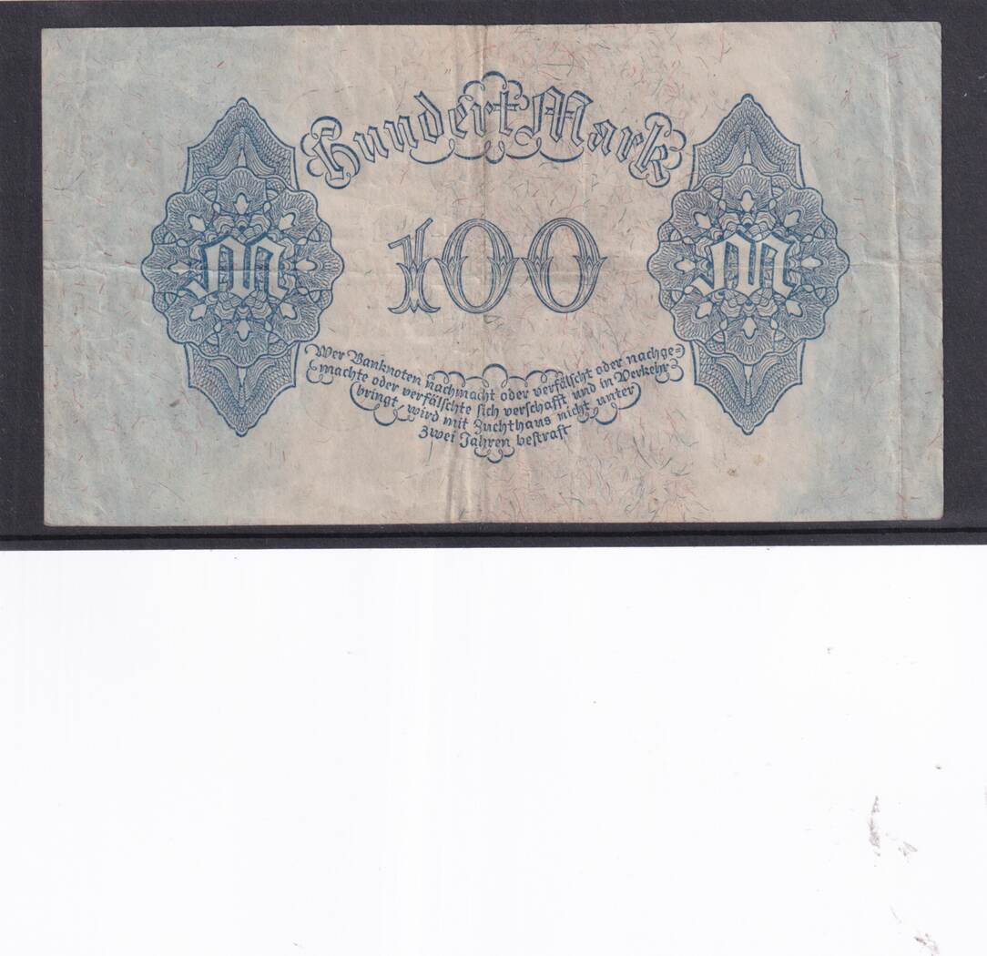 Weimarer Republik, Reichsbank, 100 Mark 1922 Ro.72, DEU-83, Serie: A ...