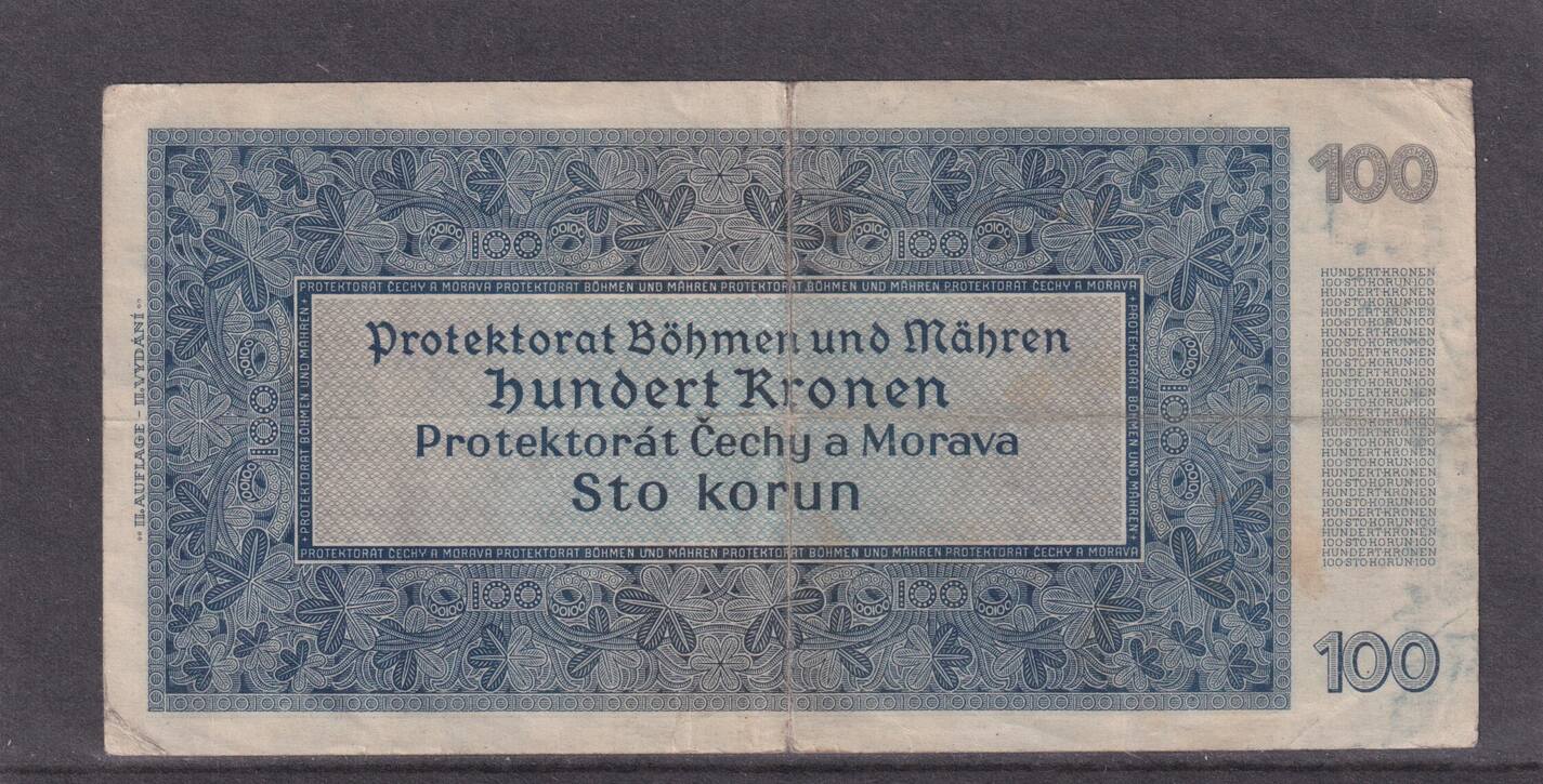 Deutsches Reich, Drittes Reich, 100 Kronen 1940 Ro.560d, ZWK-12a, II ...