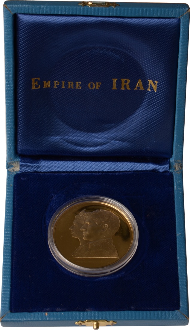 Iran, 2000 Rials Gold, Kaiserpaar, 1350/1971, PP, inkl. Etui Proof | MA ...