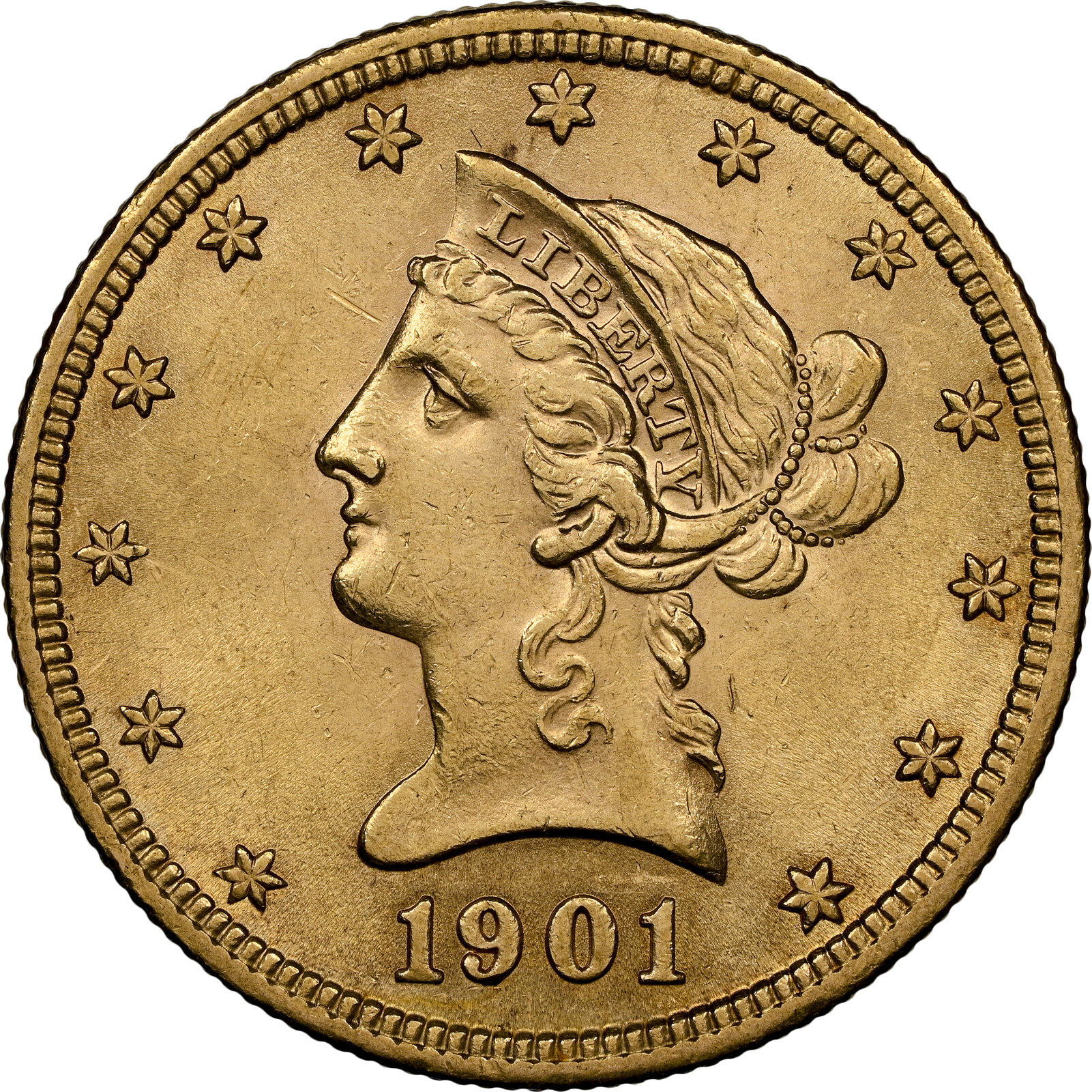 USA $10 EAGLE 1901 NGC MS 61 | MA-Shops