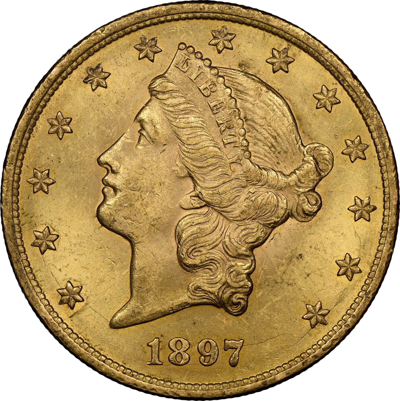 USA $20 DOUBLE EAGLE 1897 NGC MS 62 | MA-Shops