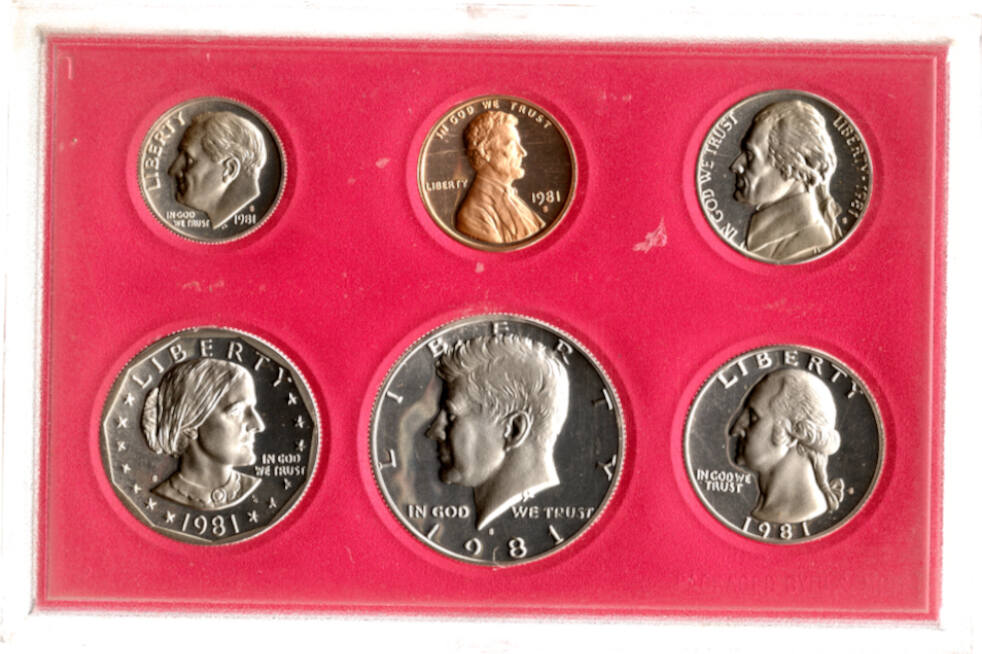 USA 91 cents KMS 1981 S United States Mint, Proof Set, Kennedy Half ...