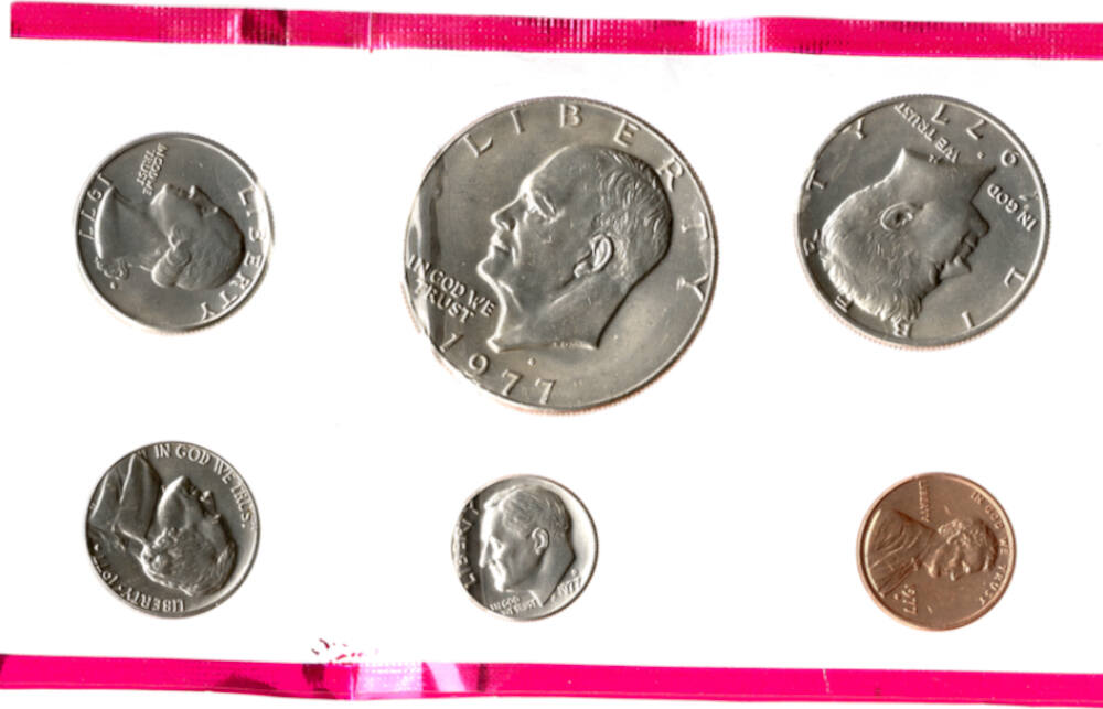 USA 91 cents KMS 1977 D United States Mint, Proof Set, Kennedy Half ...
