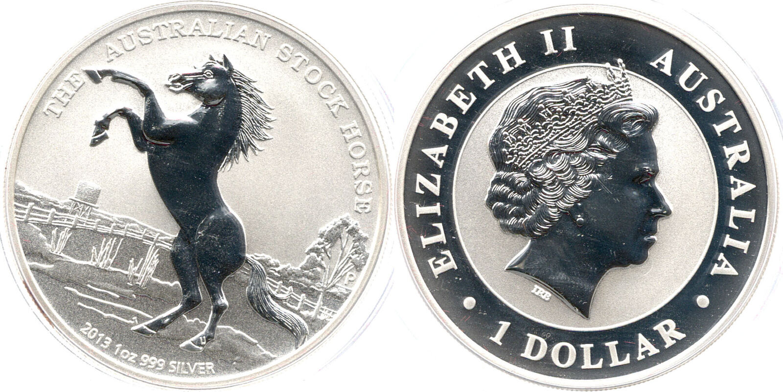 Australien 1 Dollar 2013 1 oz, Stock Horse, Elizabeth II, Perth Mint BU ...