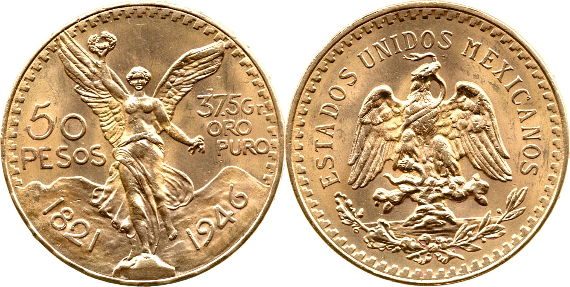 Mexiko 50 Peso 1946 Centenario, Mexico City, Casa de Moneda BU (ST) | MA-Shops