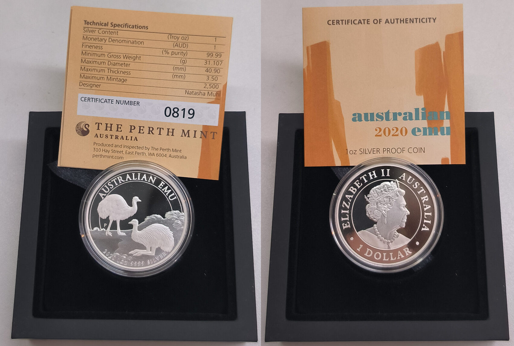 Australien 1 Dollar 2020 Elizabeth II., 1952 - 2022, Emu, Jody Clark ...