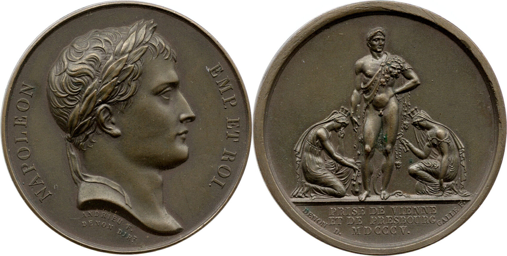 Frankreich 1805 Napoleon I. Tin prise de Vienne et de Presbourg EF | MA ...