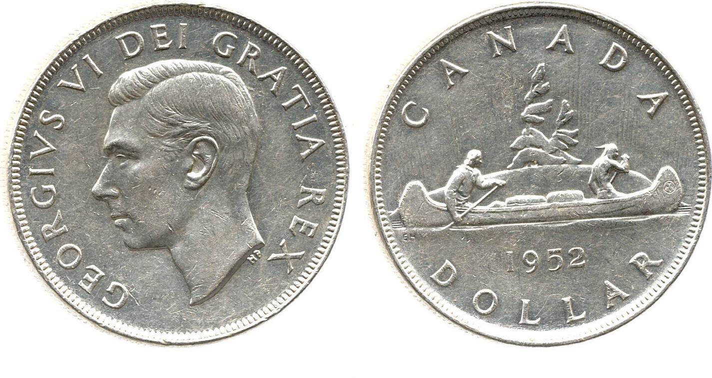 Kanada 1 Dollar / 1 CAD 1949 George VI, 1936 - 1952, Royal Canadian ...