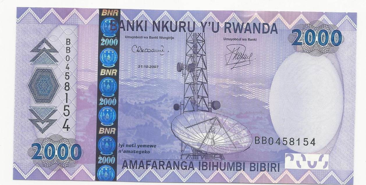 Rwanda / Ruanda 2000 francs 2007 neuf | MA-Shops