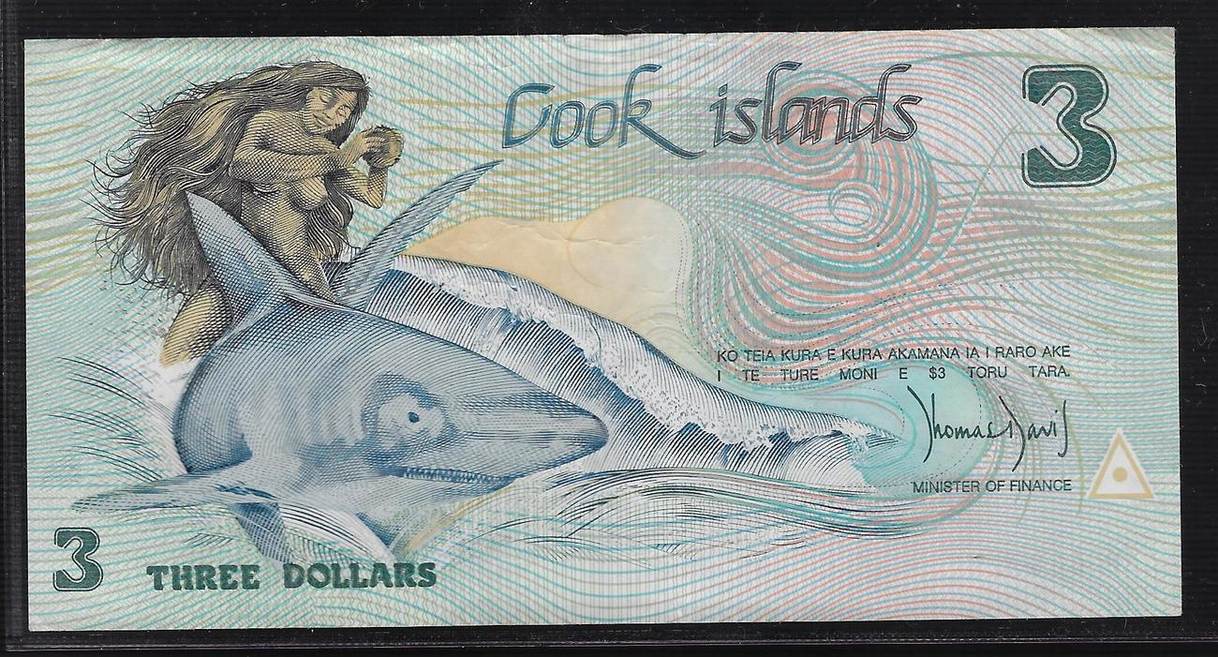 COOK ISLANDS 3 Dollars (1987) "Série AAP N° 000226" VF | MA-Shops