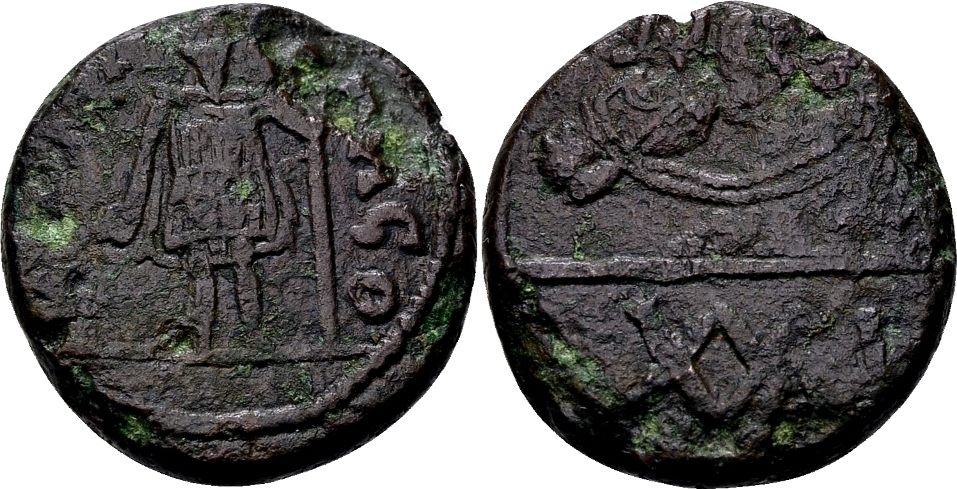 Vandals in North Africa, Gelimer AD 530-534, AE 21 Nummi (18mm, 6.79 ...
