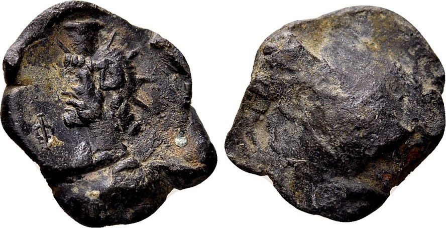 Roman Imperial Roman lead seal (18 mm, 4.55 gram) c. 3rd century VF ...