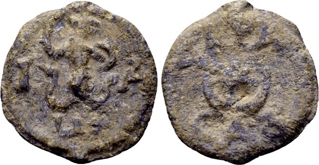 Roman Provincial Gnostic Amulet Tessera Lead magical (or “gnostic ...