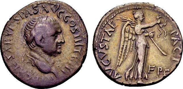 Roman Imperial Vespasian AD 69-79, AR Denarius (17mm, 3.00 gram ...