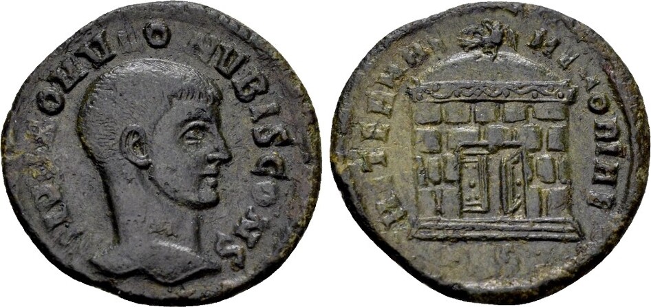 Roman Imperial 1/4 Follis Divus Romulus, son of Maxentius 307-312, died ...
