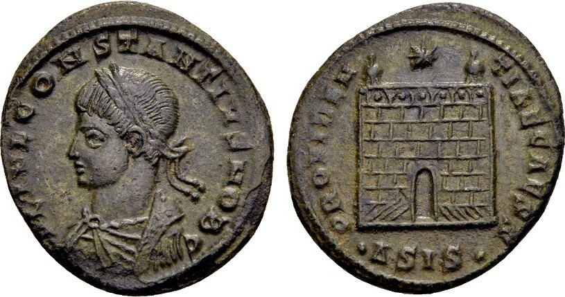 Roman Imperial Constantius II Caesar AD 324-337, AE Follis (19mm, 3.71 ...