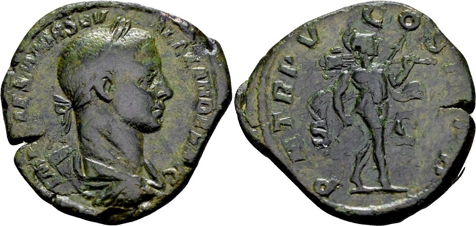 Roman Imperial Severus Alexander AD 222-235, AE Sestertius (29mm, 20.21 ...