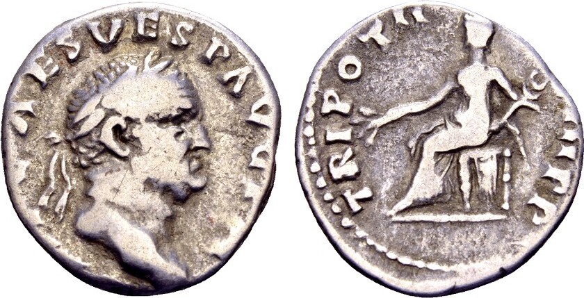 Roman Imperial Vespasian AD 69-79, AR Denarius (18mm, 3.28 gram) Rome ...